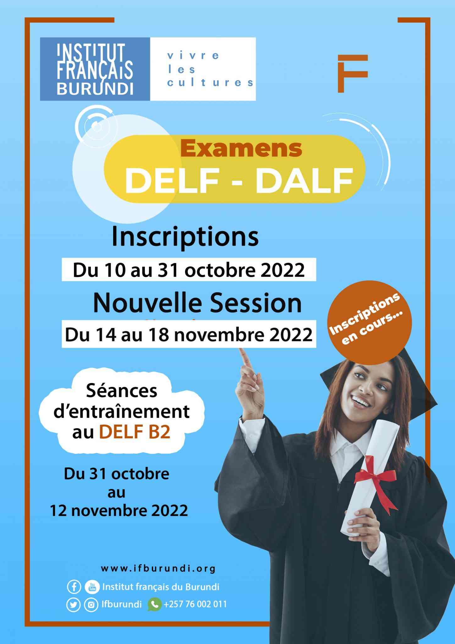 Examens DELF – DALF Inscription en cours … – Institut français du Burundi